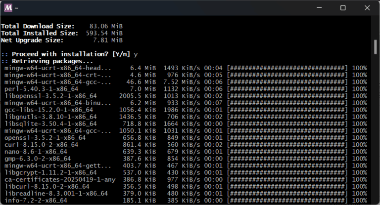 Installing MinGW via Msys2 (Windows) - Kemena3D