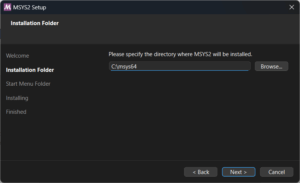Installing MinGW via Msys2 (Windows) - Kemena3D