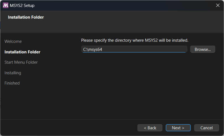 Installing MinGW via Msys2 (Windows) - Kemena3D